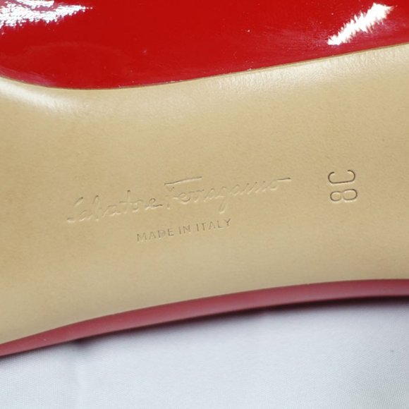 Salvatore Ferragamo | Shoes | Salvatore Ferragamo Erice 55 Red Patent ...